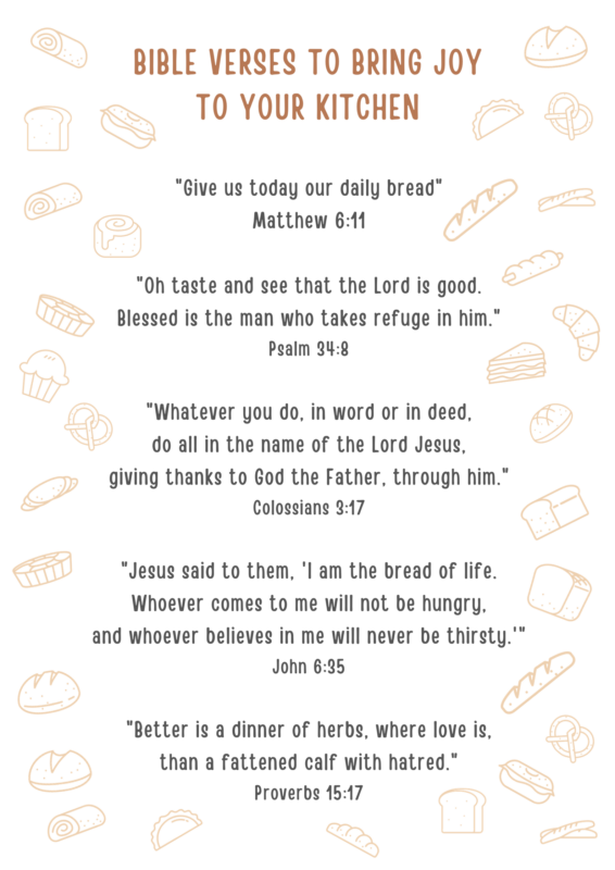 Bible verses for the kitchen - Biblical wisdom for everyday life